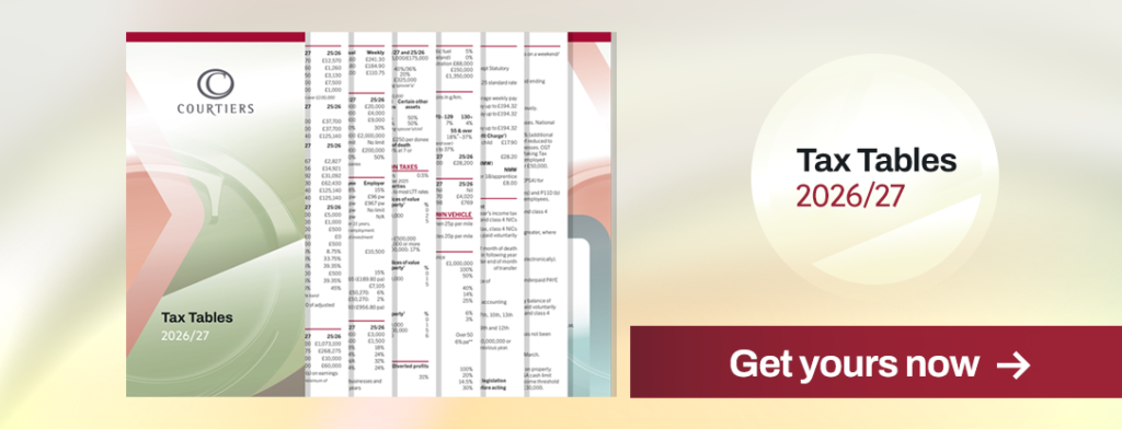2026/27 Tax Tables and summary of changes - Courtiers Wealth Management